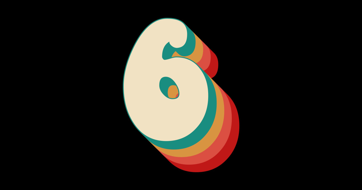 Number 6 - Number 6 - Sticker | TeePublic