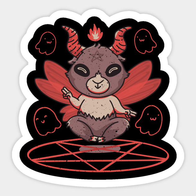 Fairycore Aesthetic Chibi Fairy Baphomet Occult - Fairycore - Sticker ...