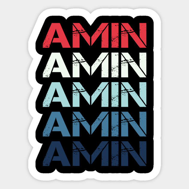 Amin - Name - Sticker | TeePublic
