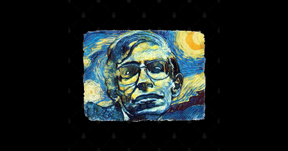 Stephen Hawking Van Gogh Style - Stephen Hawking - Sticker | TeePublic