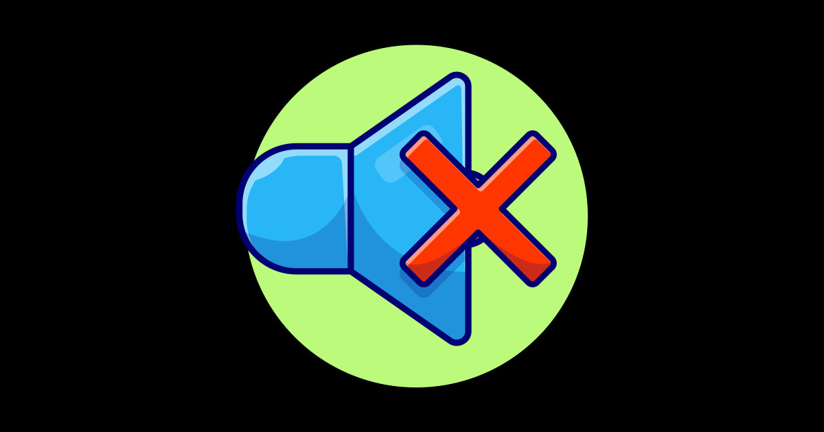 Sound Mute Icon with Sign Stop Volume Cartoon Vector Icon illustration ...