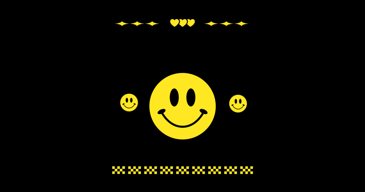 ACID HOUSE - Smiley's side by side (yellow/black) - Acid House ...
