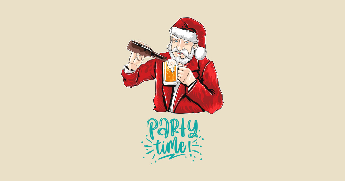 Santa Claus Chilling In Christmas Day - Christmas Party - T-Shirt ...