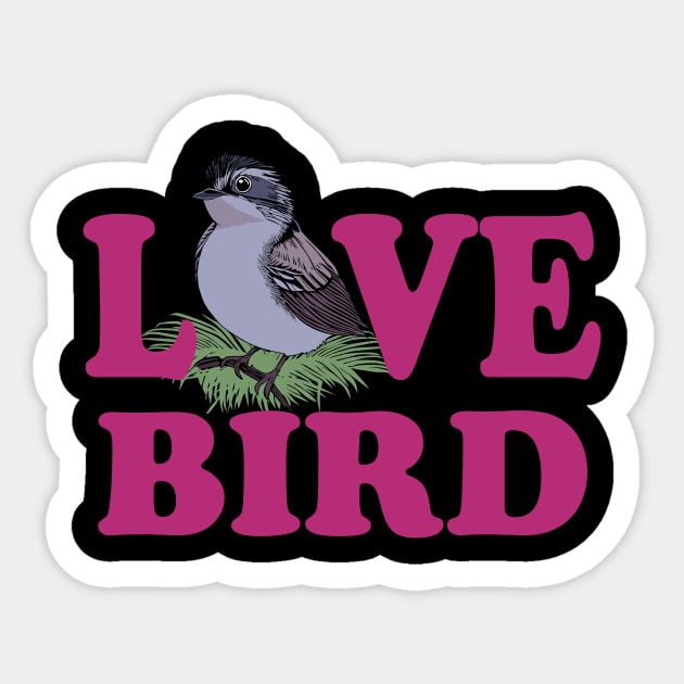 Fantail Love Bird Design - Fantail Bird Bird Bird Lover - Sticker ...
