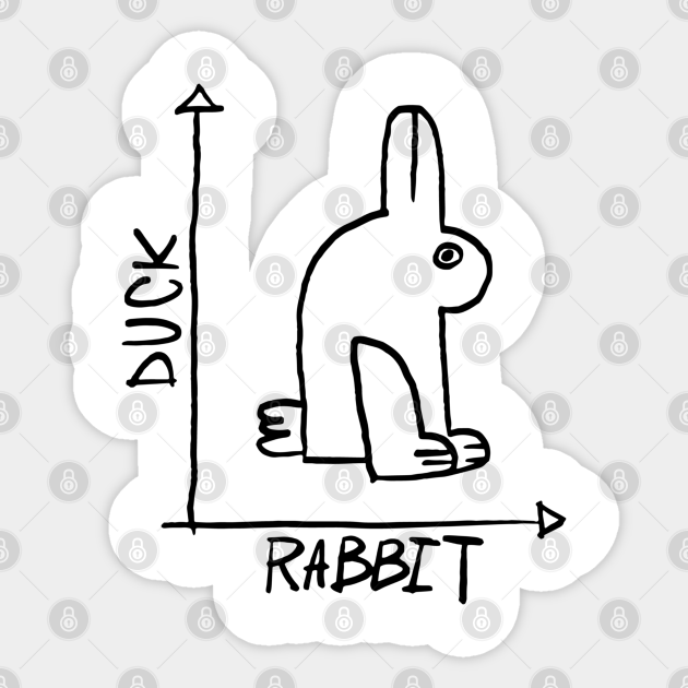 Duck Rabbit optical illusion - Optical Illusion - Sticker | TeePublic