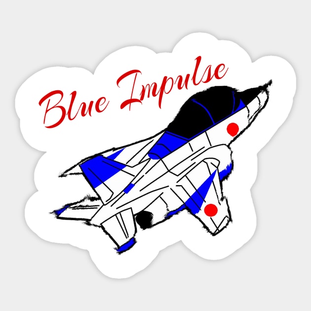 Blue Impulse Jet - Aviation - Sticker | TeePublic