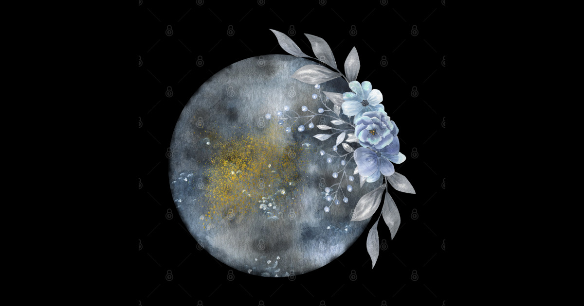 Celestial Full Moon-Full Moon - Celestial Full Moon - Sticker | TeePublic