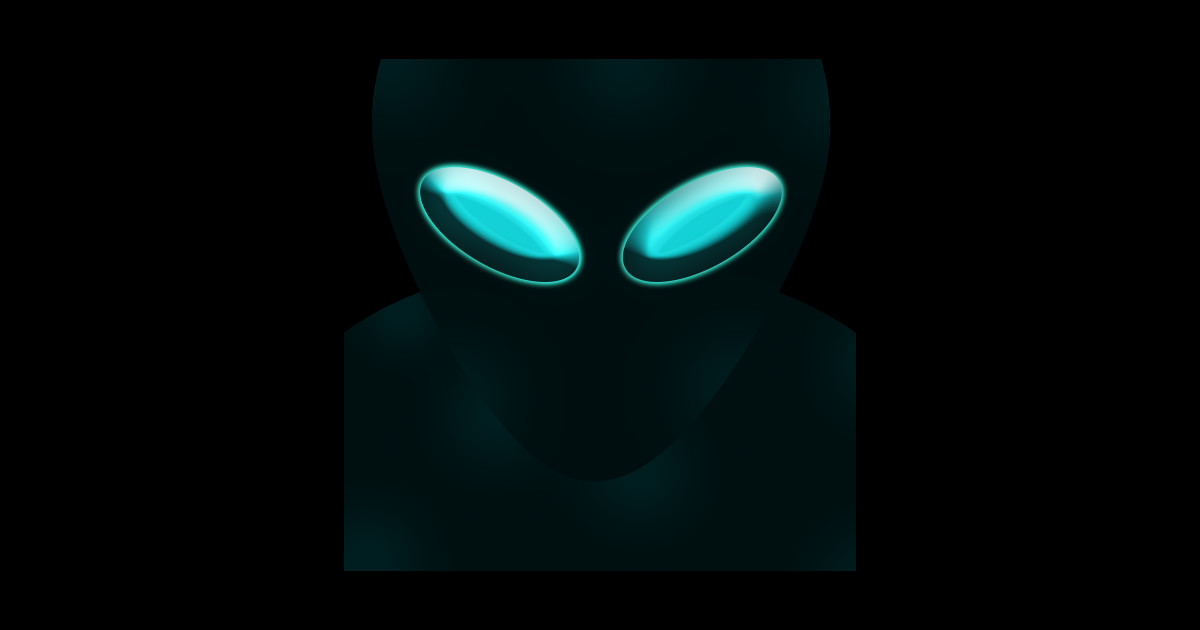Alien glowing eyes - Alien - Sticker | TeePublic