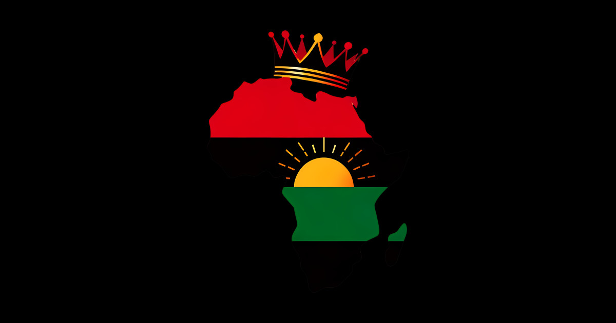 Pan African Colors, Africa Map, Proud African - Pan African - Sticker ...