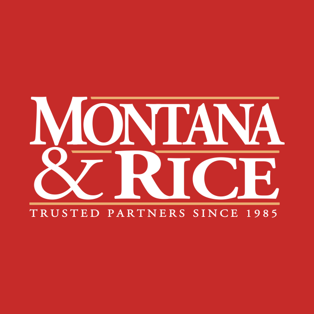 Montana & Rice - 49ers - T-Shirt | TeePublic
