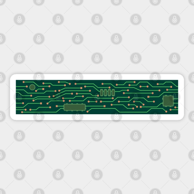 Technology Banner Circuit Board - Circuit Board - Sticker | TeePublic