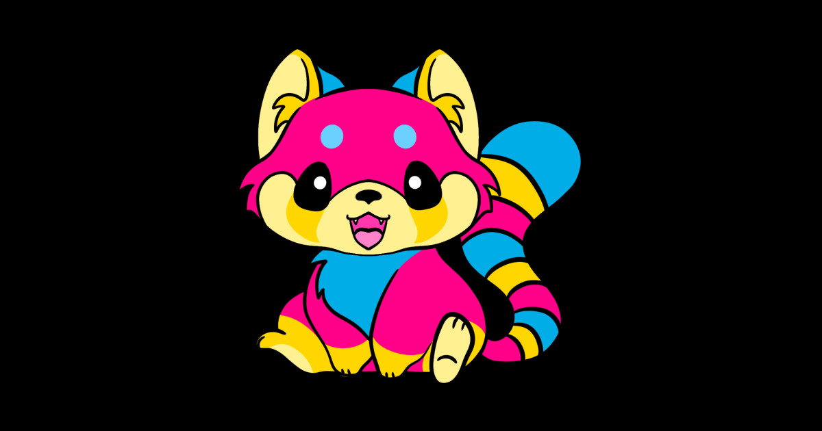 Pansexual Pride Red Panda - Lgbt Pride Flag - Posters and Art Prints ...