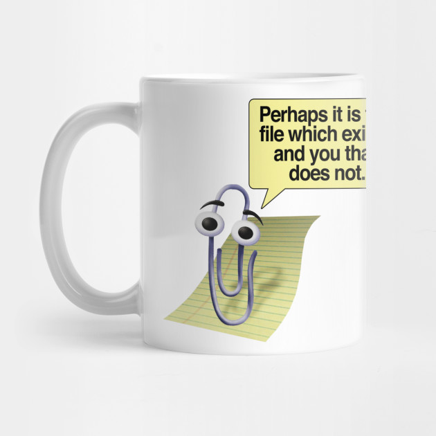 Retro 90s/00s Microsoft Clippy - Perhaps it is the file which exists ...