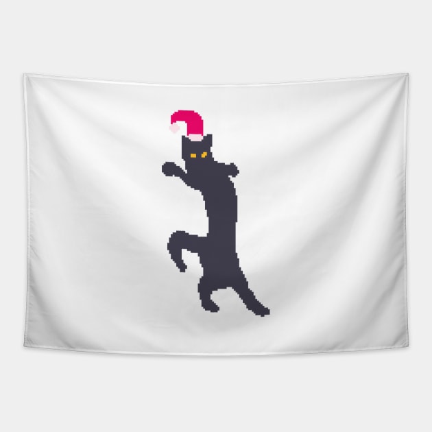 Funny Cat Meme Pixel art - Cat - Tapestry | TeePublic