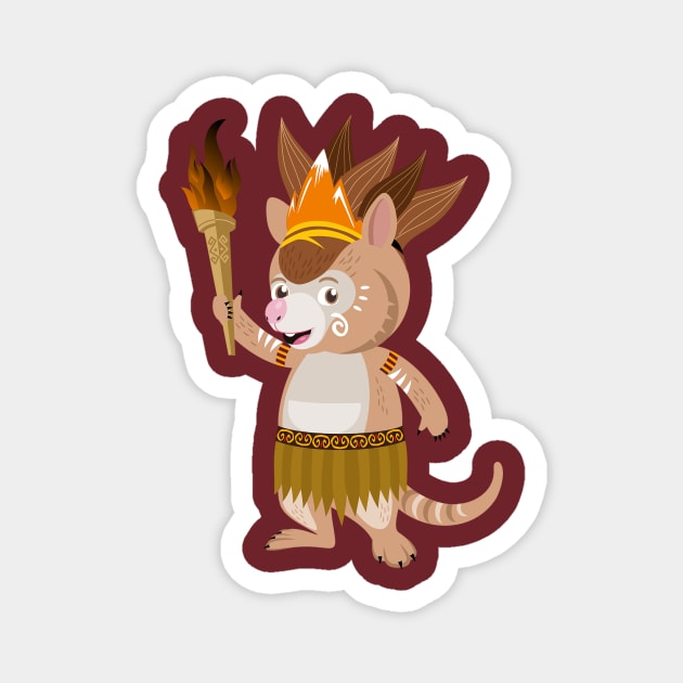 Maskot PON PAPUA 2021 Kangpho Obor - Maskot Pon - Magnet | TeePublic