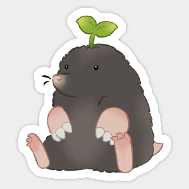 Sitting Mole Sprout - Mole - Sticker | TeePublic