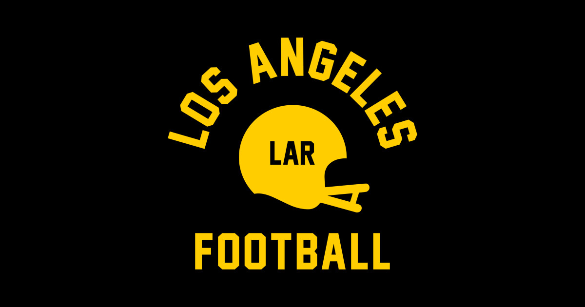 Retro Los Angeles (LAR) Football Helmet - Los Angeles Football ...