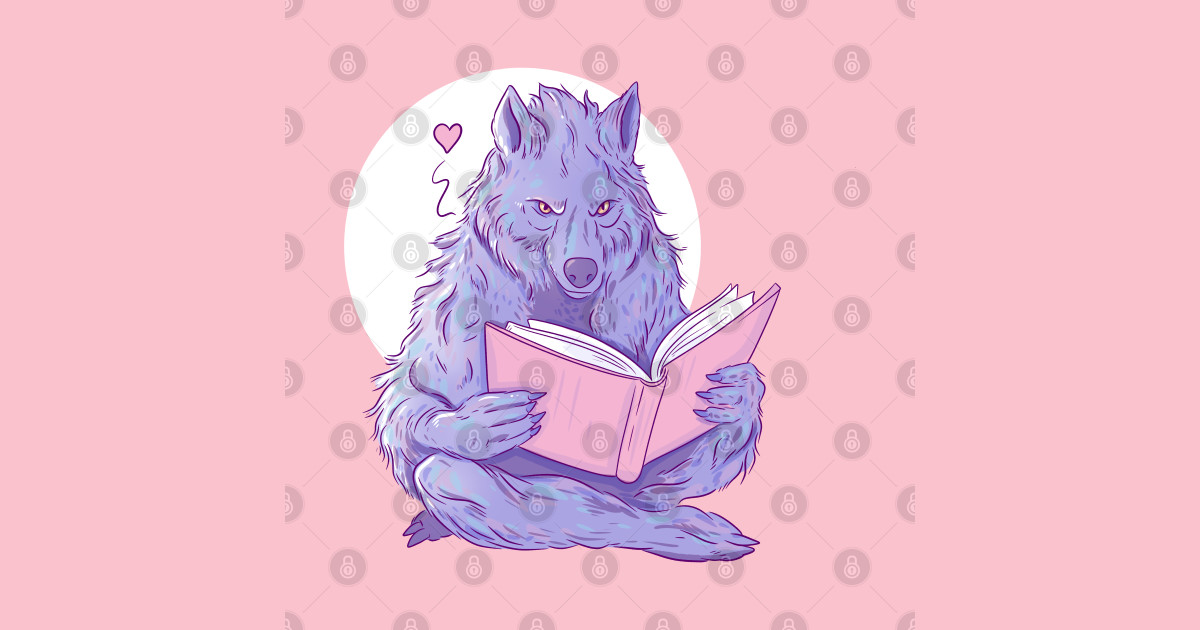 Werewolf reading a book - Werewolf - T-Shirt | TeePublic