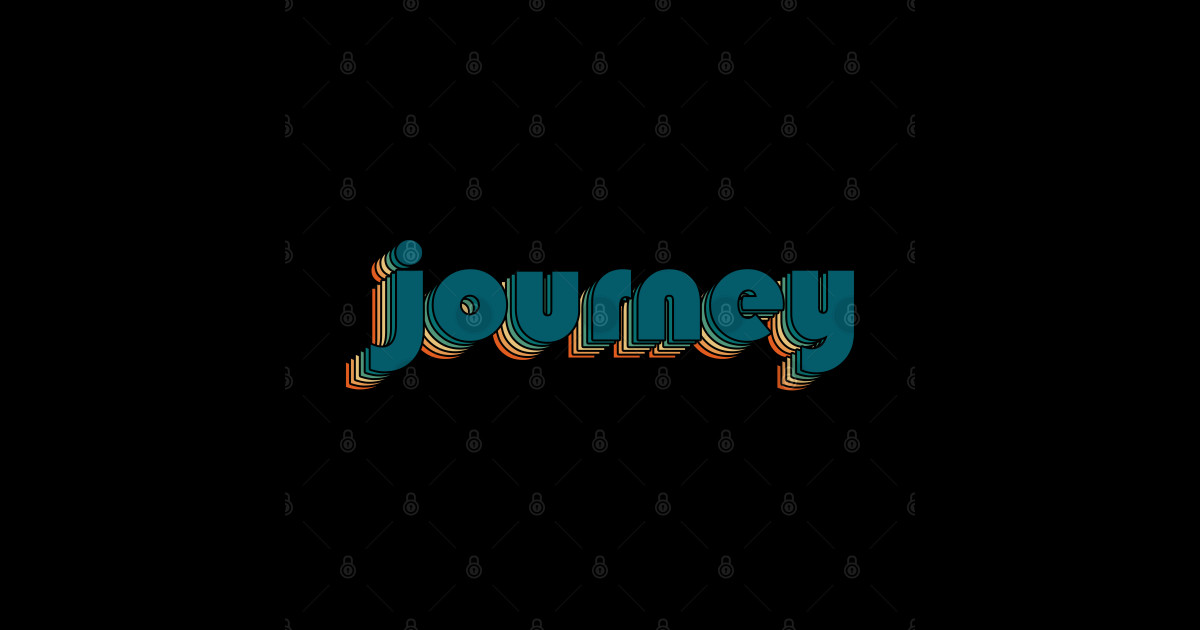 Journey // Journey Retro Rainbow Typography Style // 70s - Journey ...