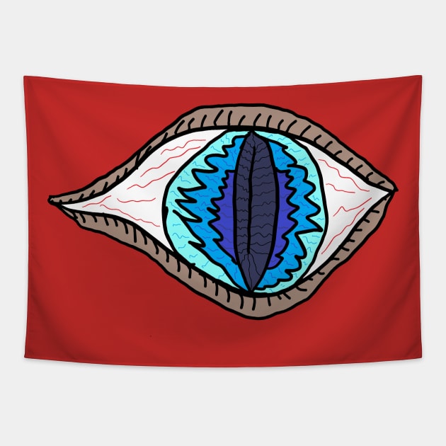 Blue Eye design, An eye drawing with a flaming pupil. A cool, cute eye ...