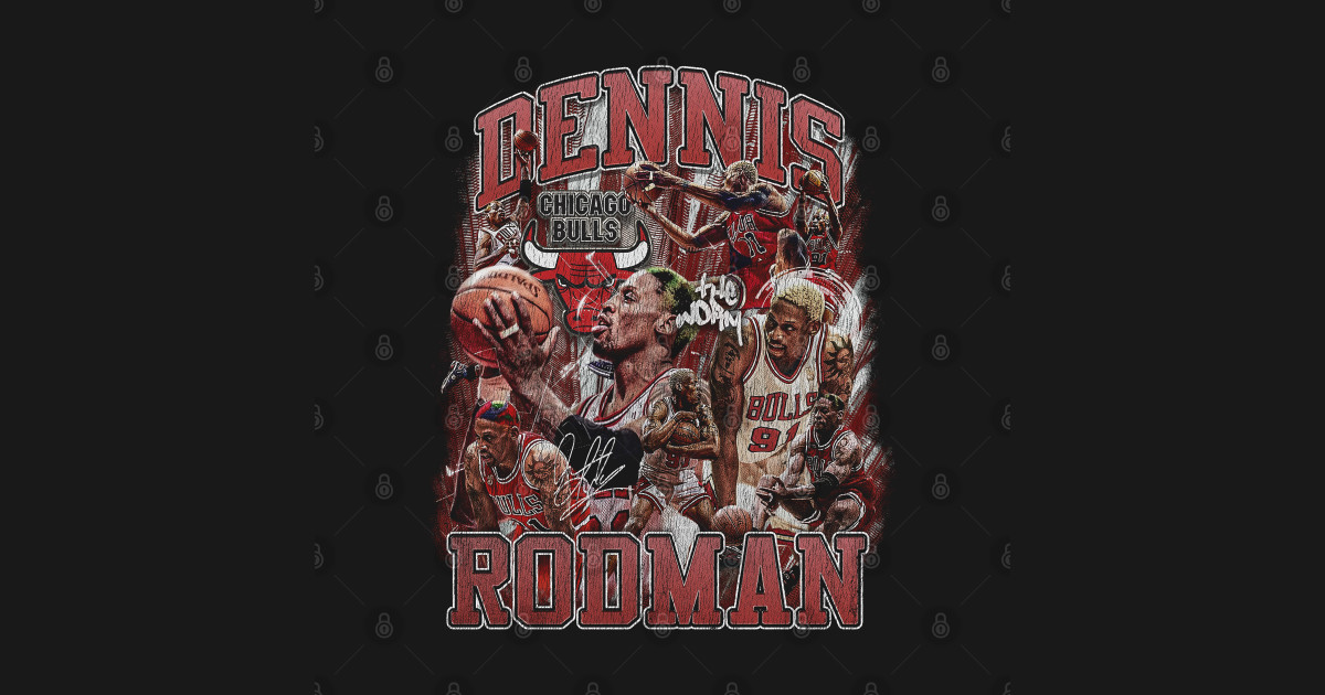 Dennis The Worm Rodman Vintage - Dennis Rodman - T-Shirt | TeePublic