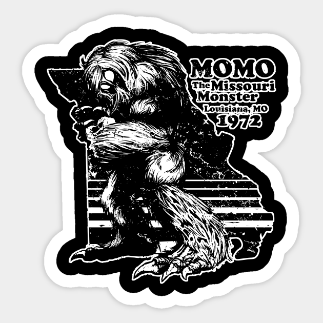Momo The Missouri Monster - Cryptid - Sticker | TeePublic