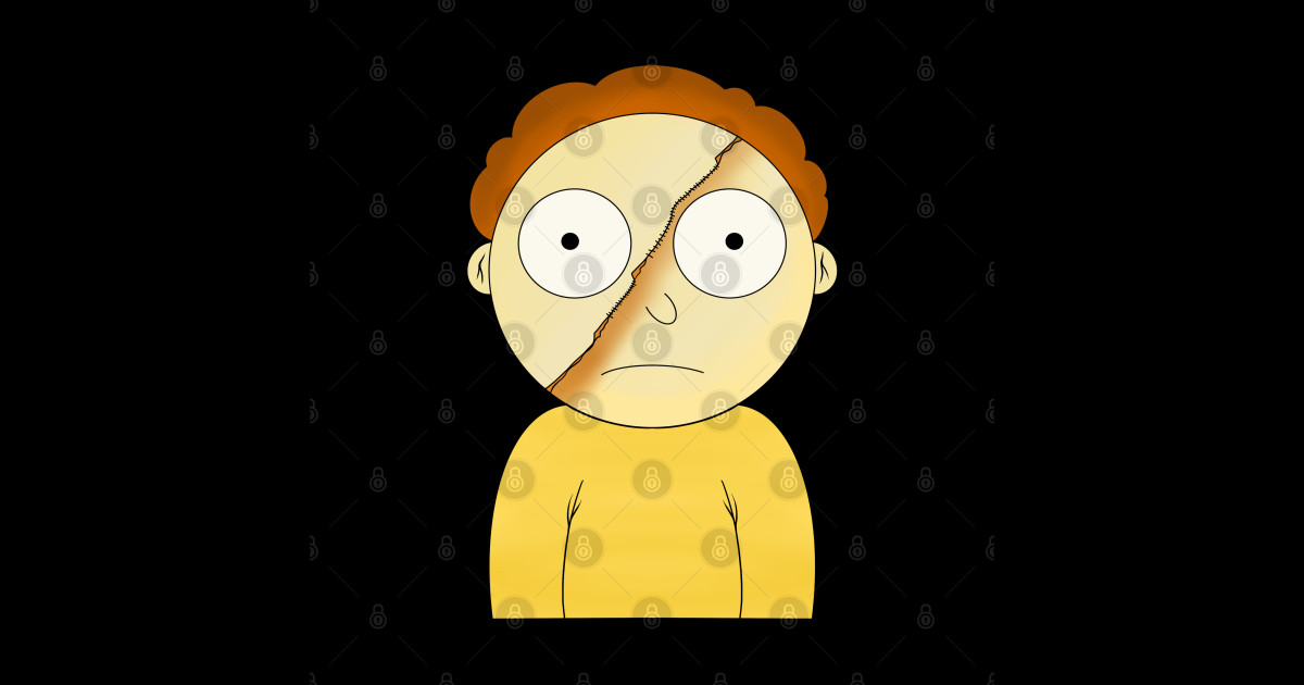 Morty Smith Face - Rick And Morty - Sticker | TeePublic