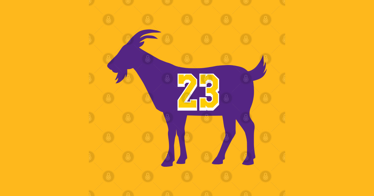 Los Angeles GOAT - number 23 - Purple - Lebron James Goat - T-Shirt ...