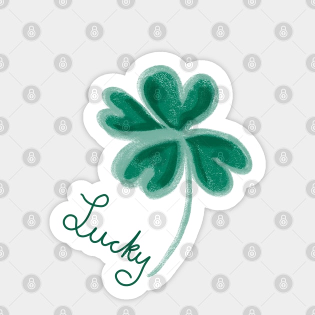 Lucky Four Leaf Clover - Four Leaf Clovers - Sticker | TeePublic