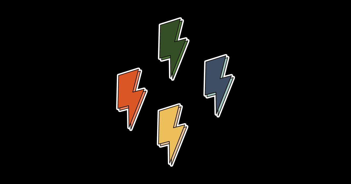 retro rainbow lightning bolts - Lightning - Posters and Art Prints ...