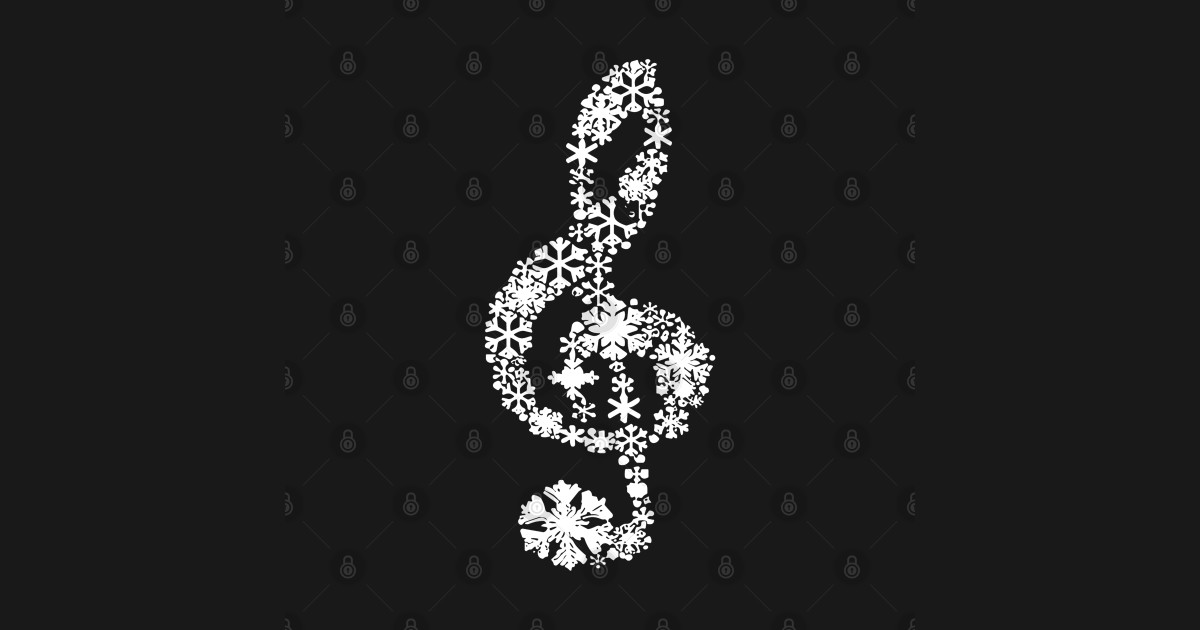 Winter Melody Snowflakes Treble Clef Music Notes - Winter Melody ...