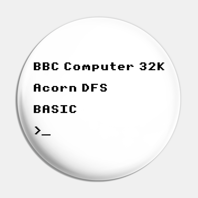 BBC Micro Splash Screen - Bbc Micro - Pin | TeePublic
