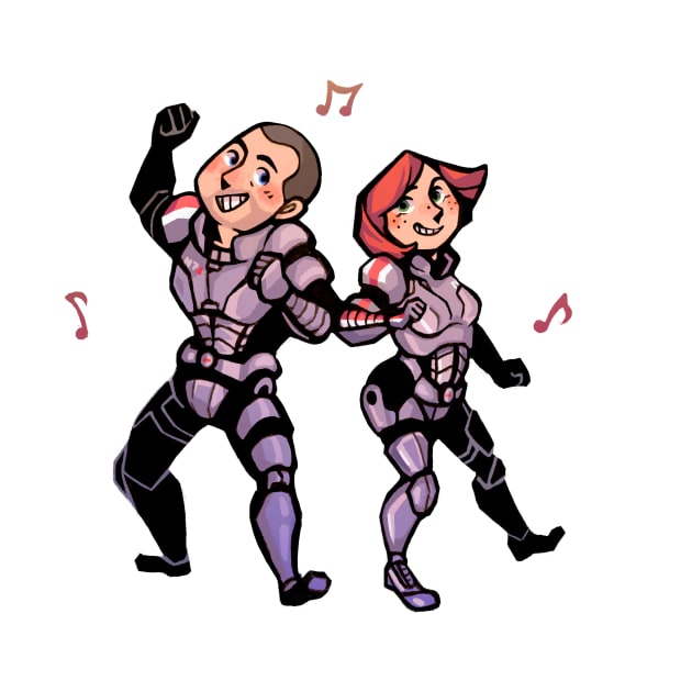 Do the Shepard Shuffle! - Mass Effect - T-Shirt | TeePublic