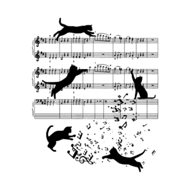 Cute Cats Treble Clef Music Therapy - Cute Cats Treble Clef Music ...