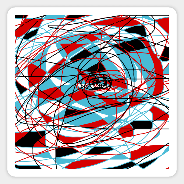 Abstract art - Blue - Sticker | TeePublic