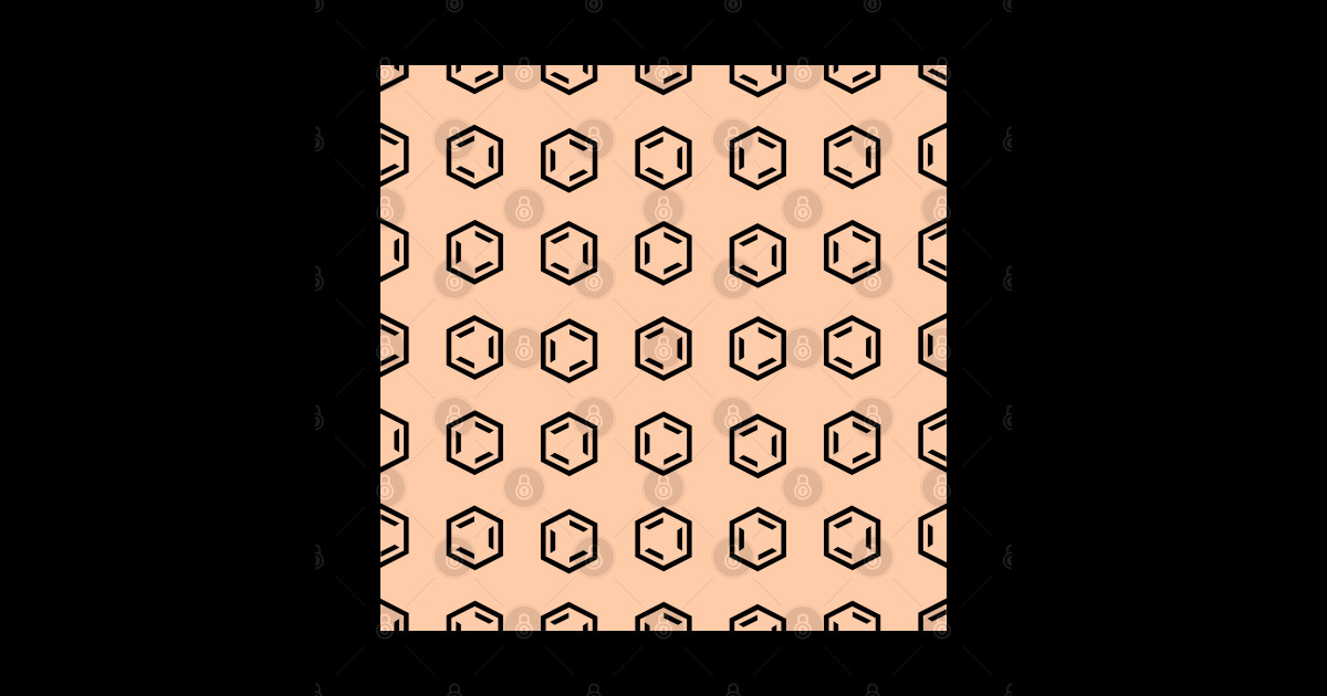 Benzene Ring Chemistry Pattern - Chemical - Sticker | TeePublic