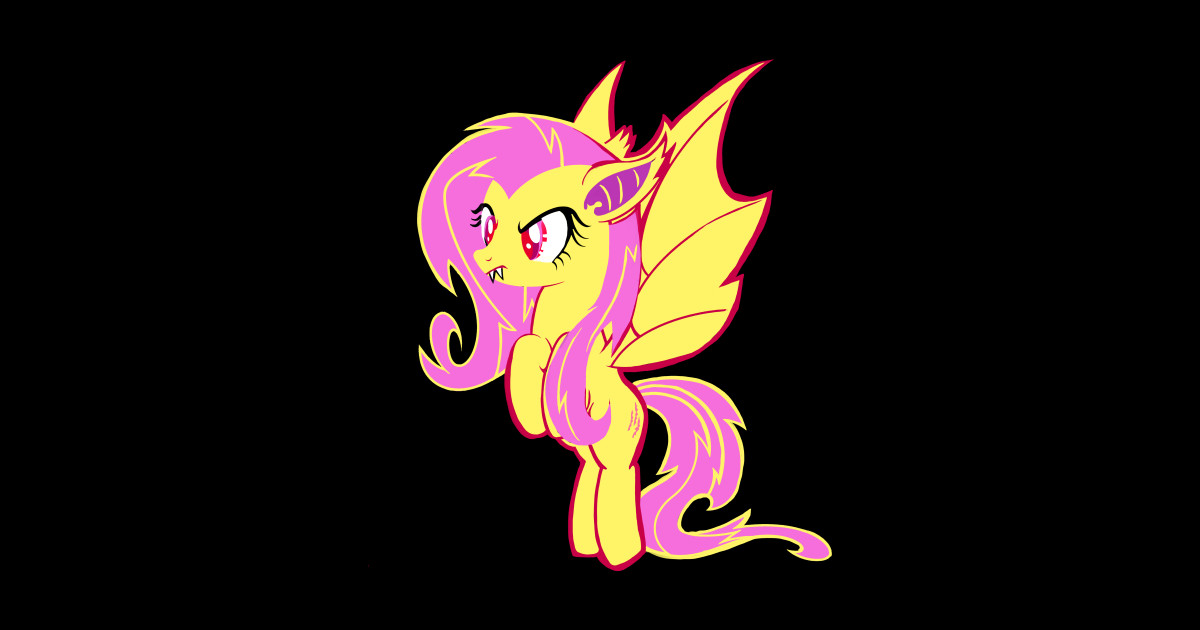 Flutterbat Illustration - Fluttershy Fan Art - Flutterbat - Sticker ...