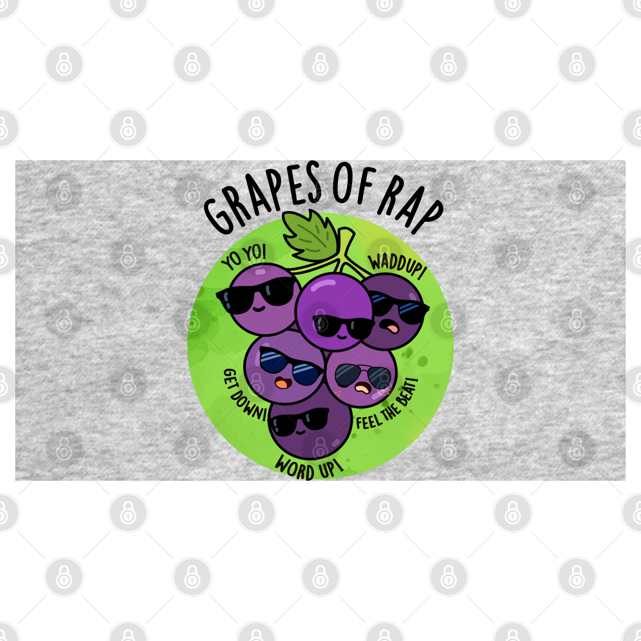 Grapes Of Rap Cute Fruit Pun - Grape Pun - Hoodie | TeePublic