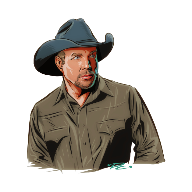 Garth Brooks - An illustration by Paul Cemmick - Garth Brooks - T-Shirt ...