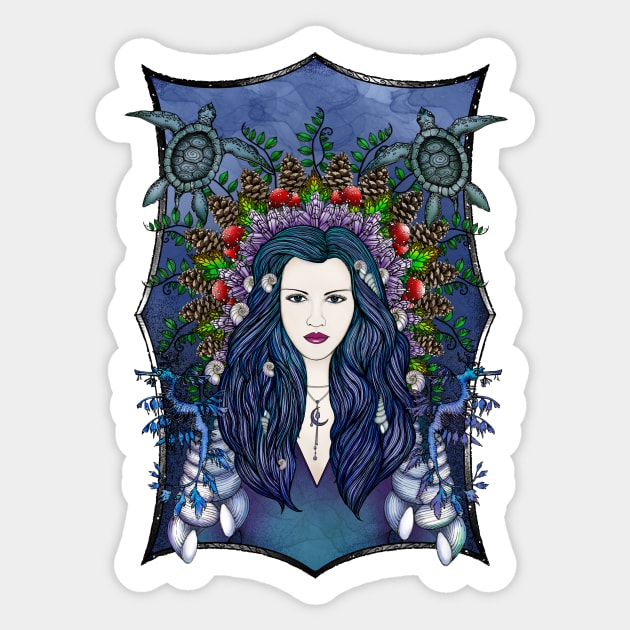Amphitrite goddess of the sea full color - Greek Mythology - Sticker ...