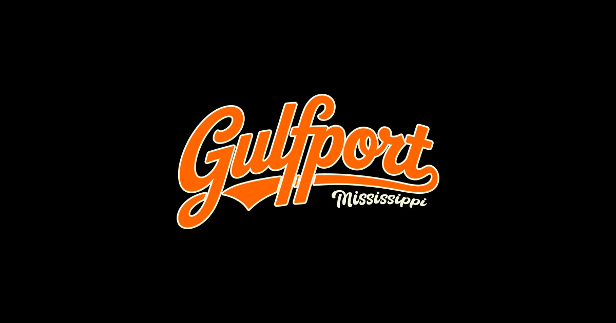 Gulfport Mississippi Script Font - Gulfport - Sticker | TeePublic