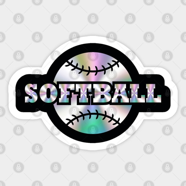 Softball Holographic - Softball - Sticker | TeePublic