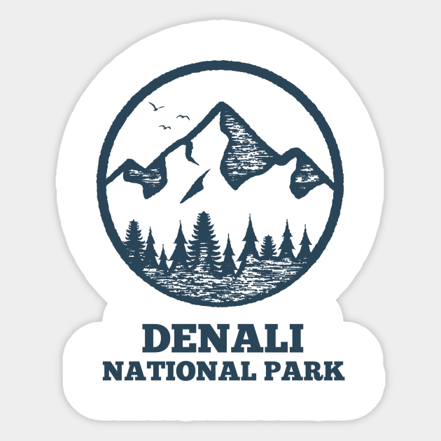 Denali National Park - Denali National Park - Sticker | TeePublic