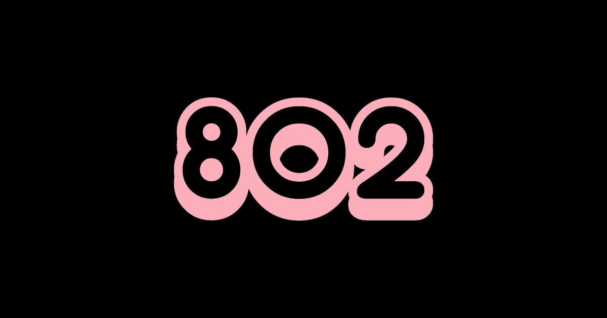 802 - Area Code - Sticker | TeePublic