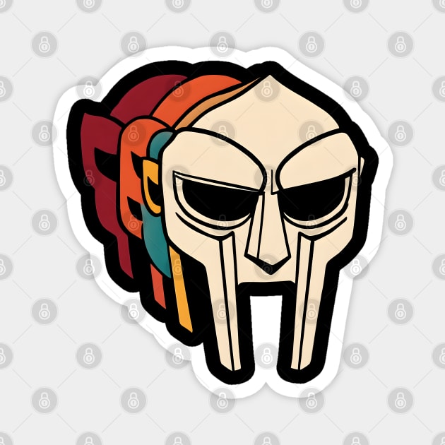 Pop-Art MF DOOM Mask Cascade - Mf Doom Mask - Magnet | TeePublic