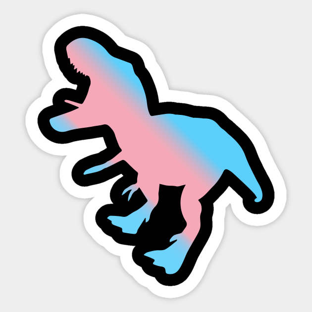 Trans T-Rex - T Rex - Sticker | TeePublic