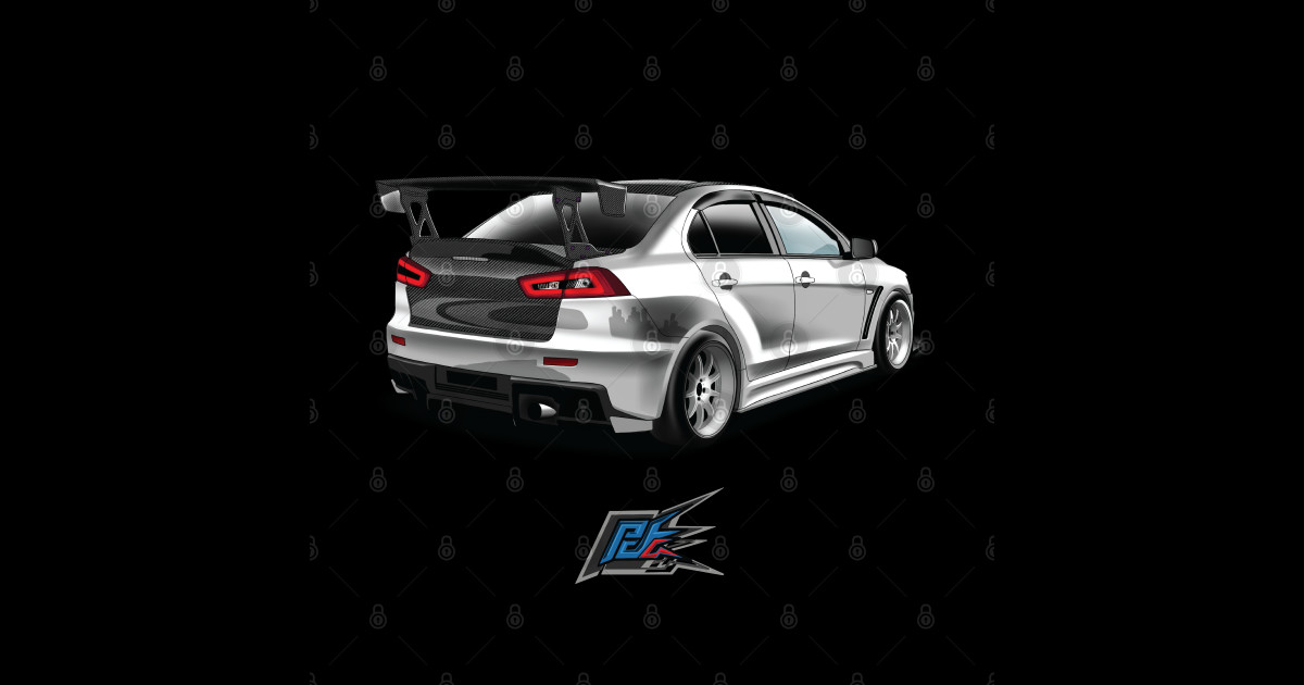 mitsubishi evoX - Mitsubishi Lancer Evolution - Sticker | TeePublic