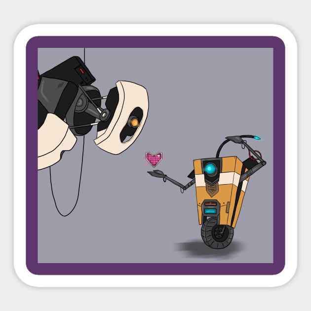 GladOS and Claptrap - Games - Sticker | TeePublic