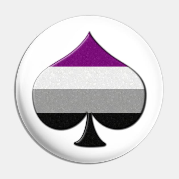 Large Ace Symbol in Asexual Pride Flag Colors - Asexual Pride - Pin ...