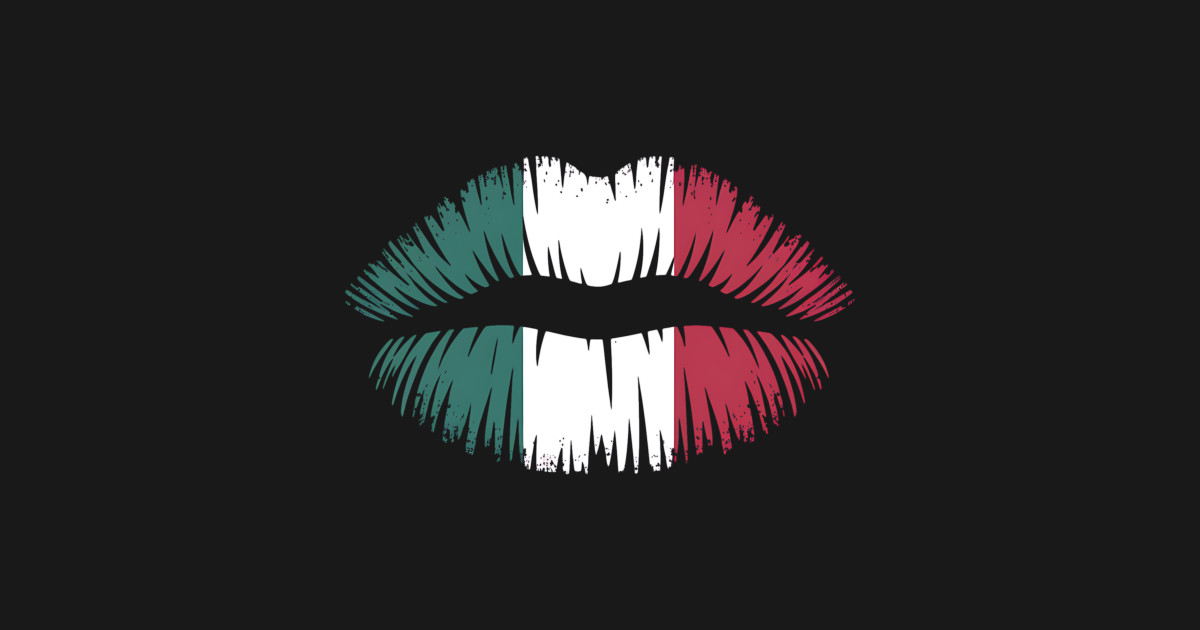 Womens Italy Lips Kiss Italian Flag Pride Sports Soccer Fan Gift ...